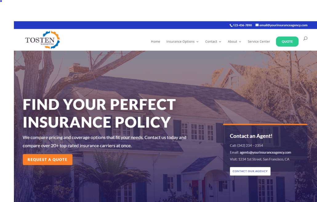Website Examples - Tosten Marketing